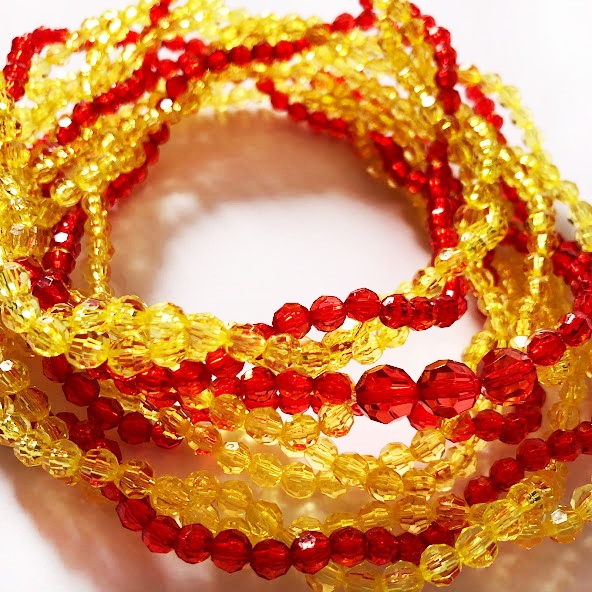 Brajá Guia Umbanda Candomblé | Iansã Vermelha E Amarela | Shopee Brasil