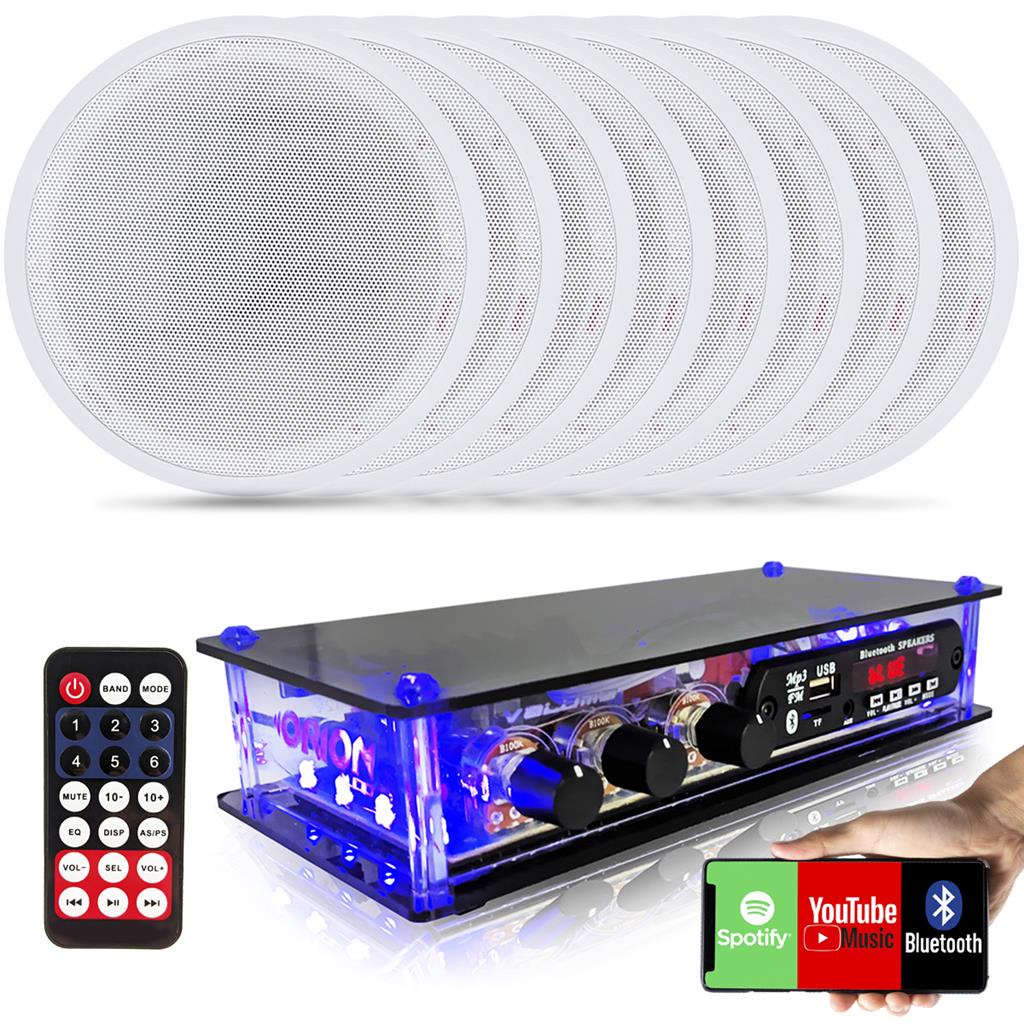Kit Som Ambiente 8 Caixas de Som Arandelas de Embutir Gesso Pvc ...