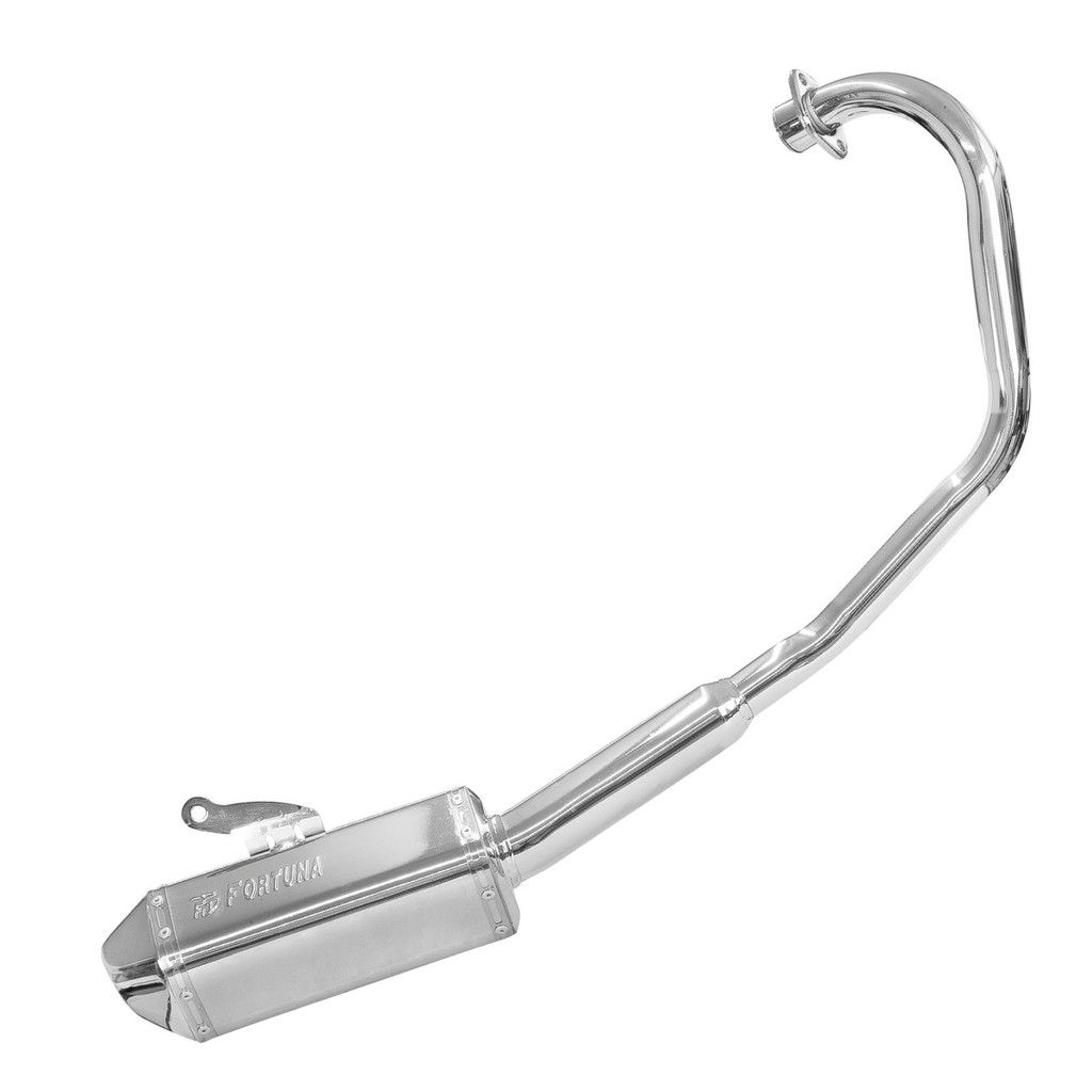 Escapamento Fortuna Start 160/ Fan/ Titan 160 Mini Tri Cromado | Shopee ...