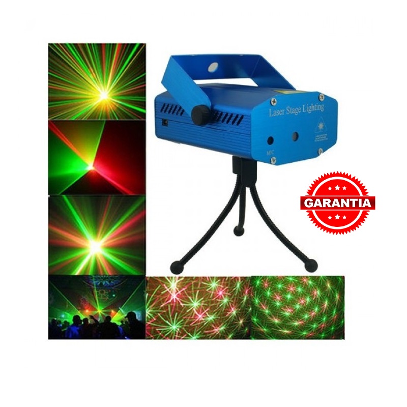 Mini Laser Led Stage Lighting Projetor Holografico Festas | Shopee Brasil