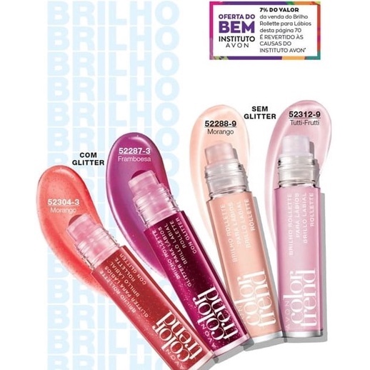 Brilho Labial Rollete - Color Trend | Shopee Brasil