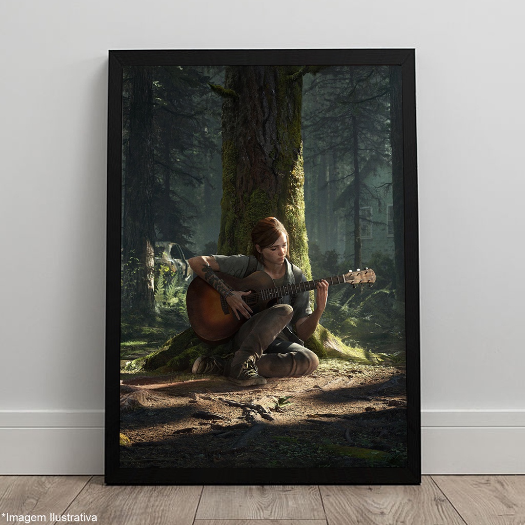 Quadro The Last Of Us Part 2 Ellie Ps4 Quarto Gamer Pôster C/ Moldura ...