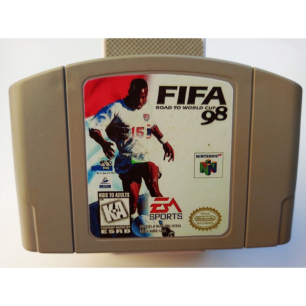 Fifa 98 - cartucho Nintendo 64 nacional gradiente. | Shopee Brasil
