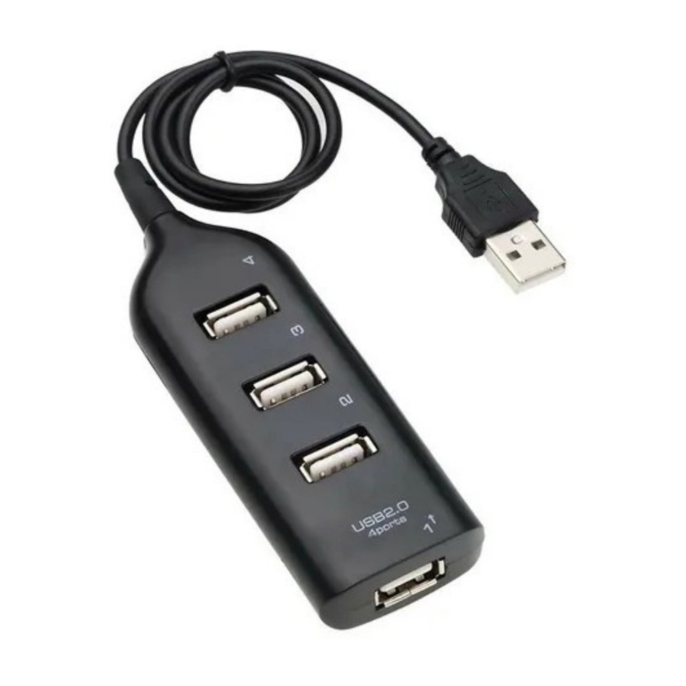 Hub 4 Portas Usb Pen Drive Mouse Teclado Impressora Fio De 1 Metro ...