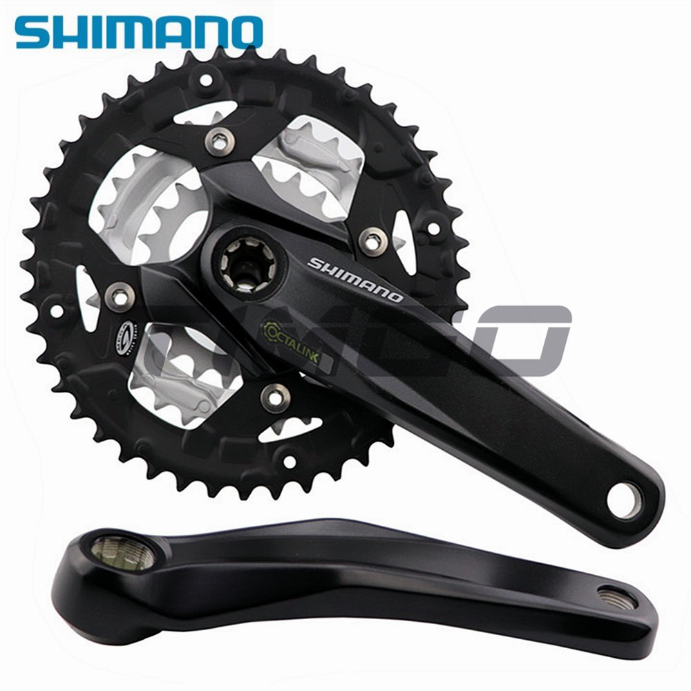 Shimano Alivio FC-M430 MTB Bicicleta De Montanha 9 Velocidade Octalink Crankset 44-32-22T Preto ...