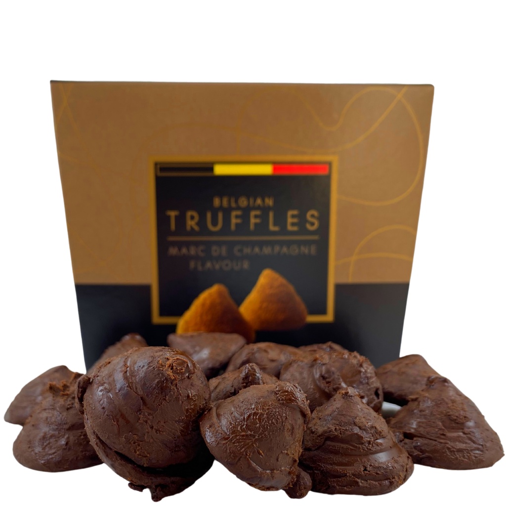 Trufas de Chocolate Belga ao Leite Belgian Truffles Champagne ...
