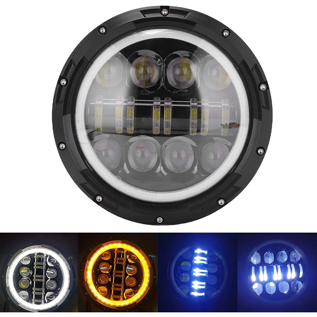 Farol LED Redondo De 7 " Polegadas 500W De Alto Luminoso De Feixe Baixo ...