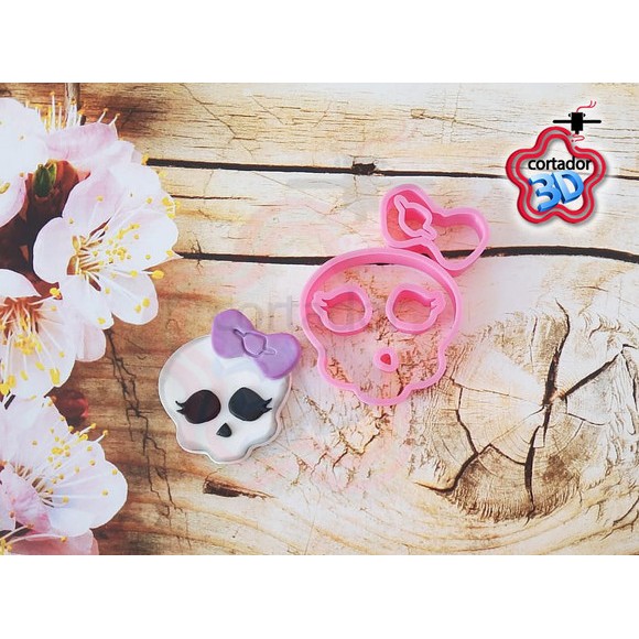 Caveira Monster High (Skullette) cortador 4,5cm | Shopee Brasil