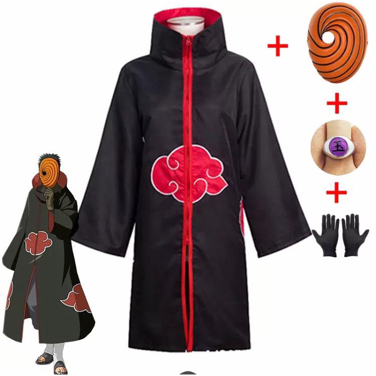 Manto Akatsuki Óbito Uchiha Cosplay Adulto/Infantil | Shopee Brasil