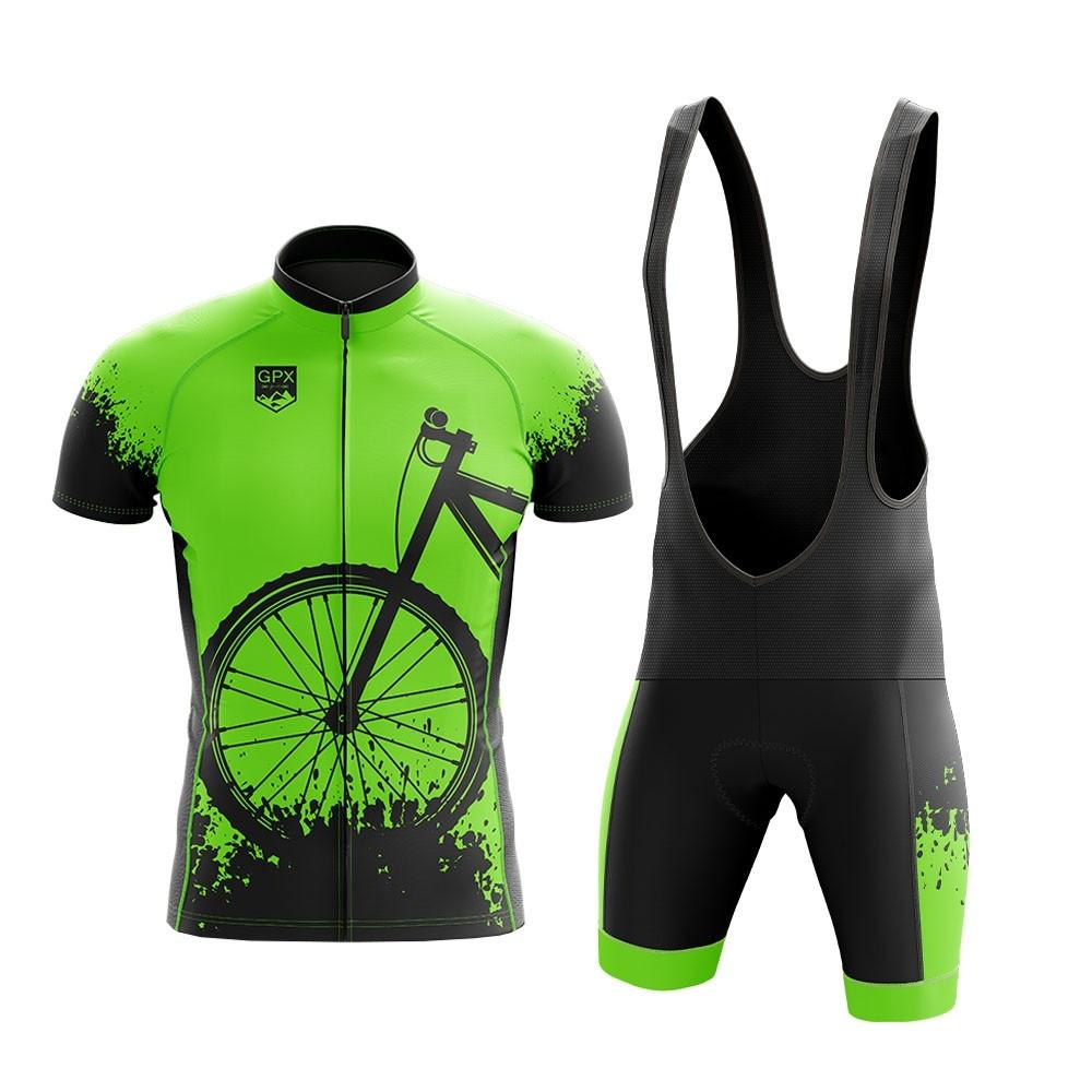 Conjunto Ciclismo Bretelle e Camisa Zíper Full GPX Bike Green | Shopee Brasil