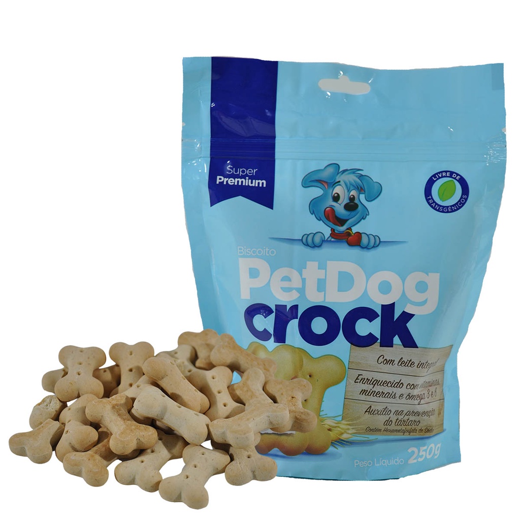 Biscoito petisco pet dog crock filhotes - 250g | Shopee Brasil