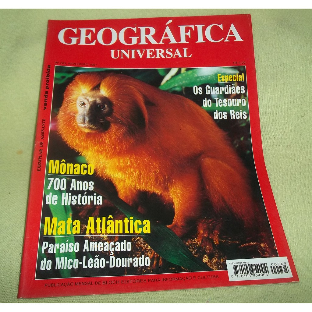 Revista Geográfica Universal nº 265 - Fevereiro 1997- Mico-Leão Dourado ...