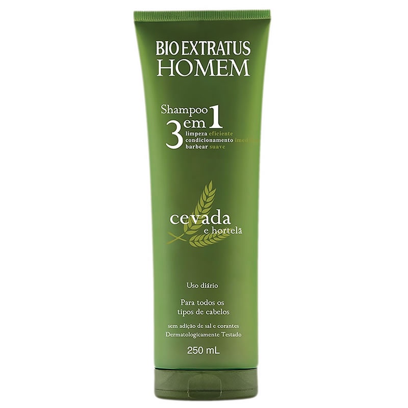 Shampoo Homem 3 em 1 L impeza Condicionamento e Barba Suave Bio ...