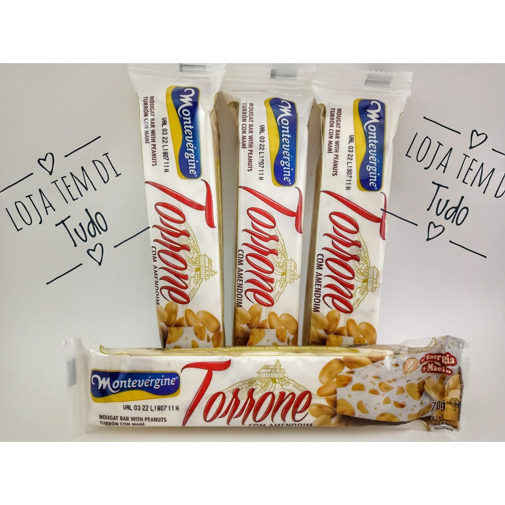 Promoção 6 unidades Torrone c/ Amendoim 70g | Shopee Brasil