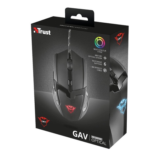 MOUSE GAMER TRUST GAV GXT 101 4800 DPI 6 BOTÕES LED RGB | Shopee Brasil