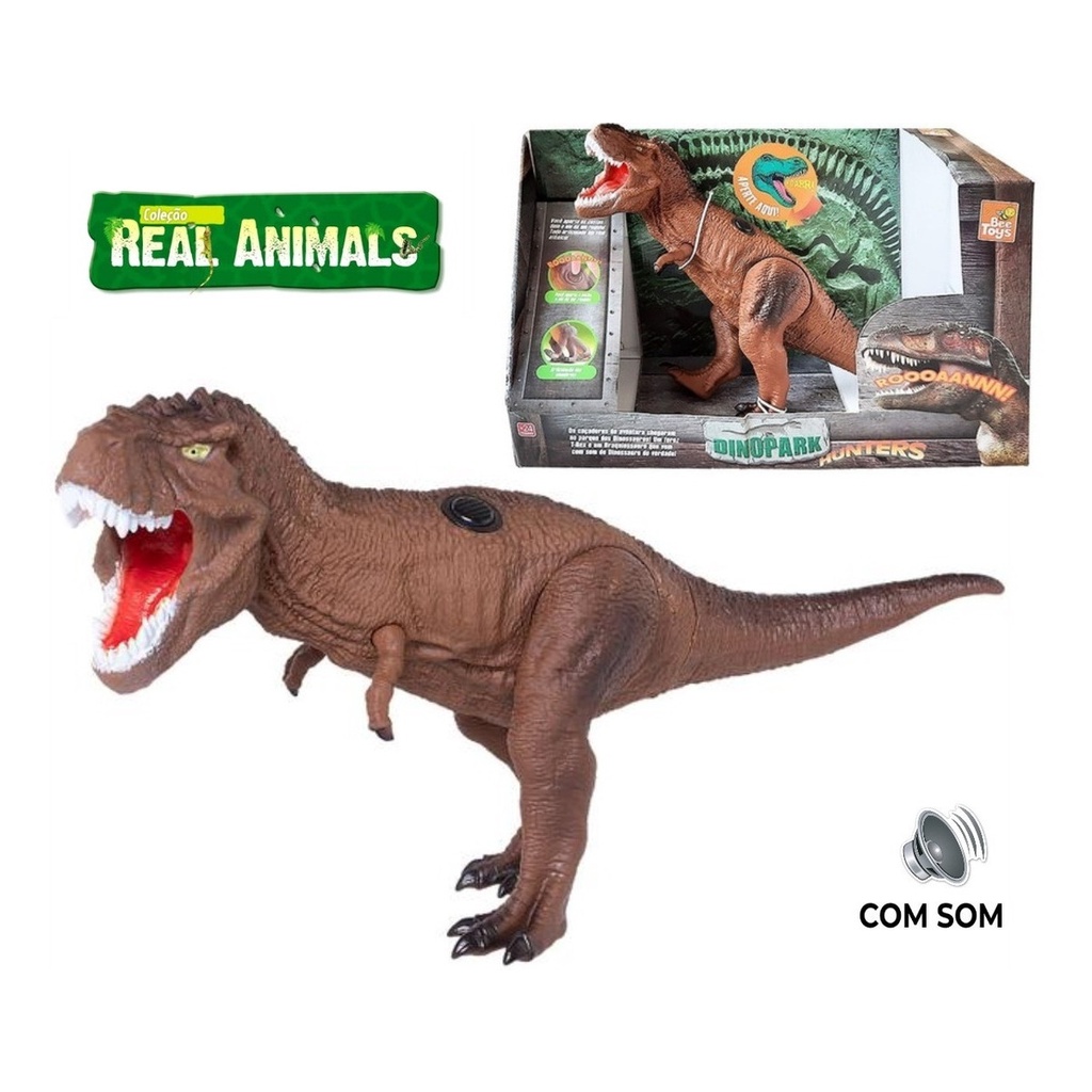 Dinossauro Tiranossauro T Rex Realista Gigante C/ Som | Shopee Brasil