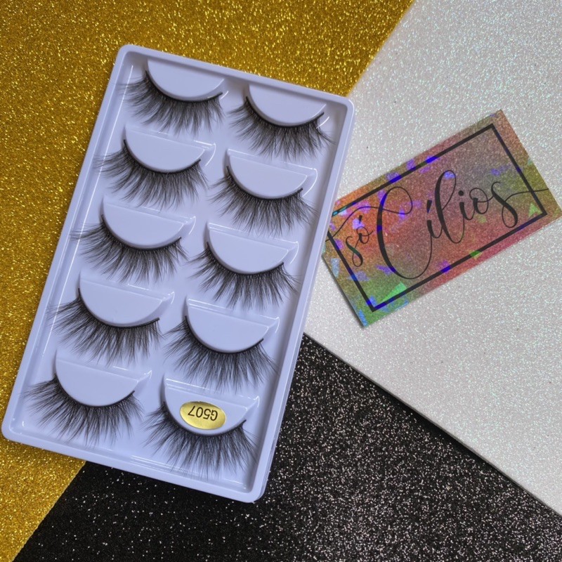 Cartela de Cílios G507 - 5 pares | Shopee Brasil