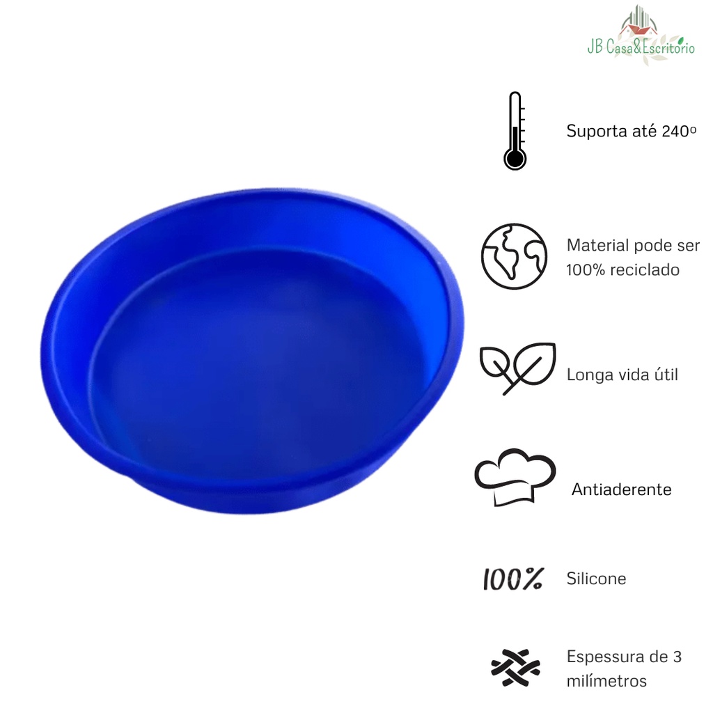 Forma de Silicone Para Bolo ou Torta Lisa | Shopee Brasil