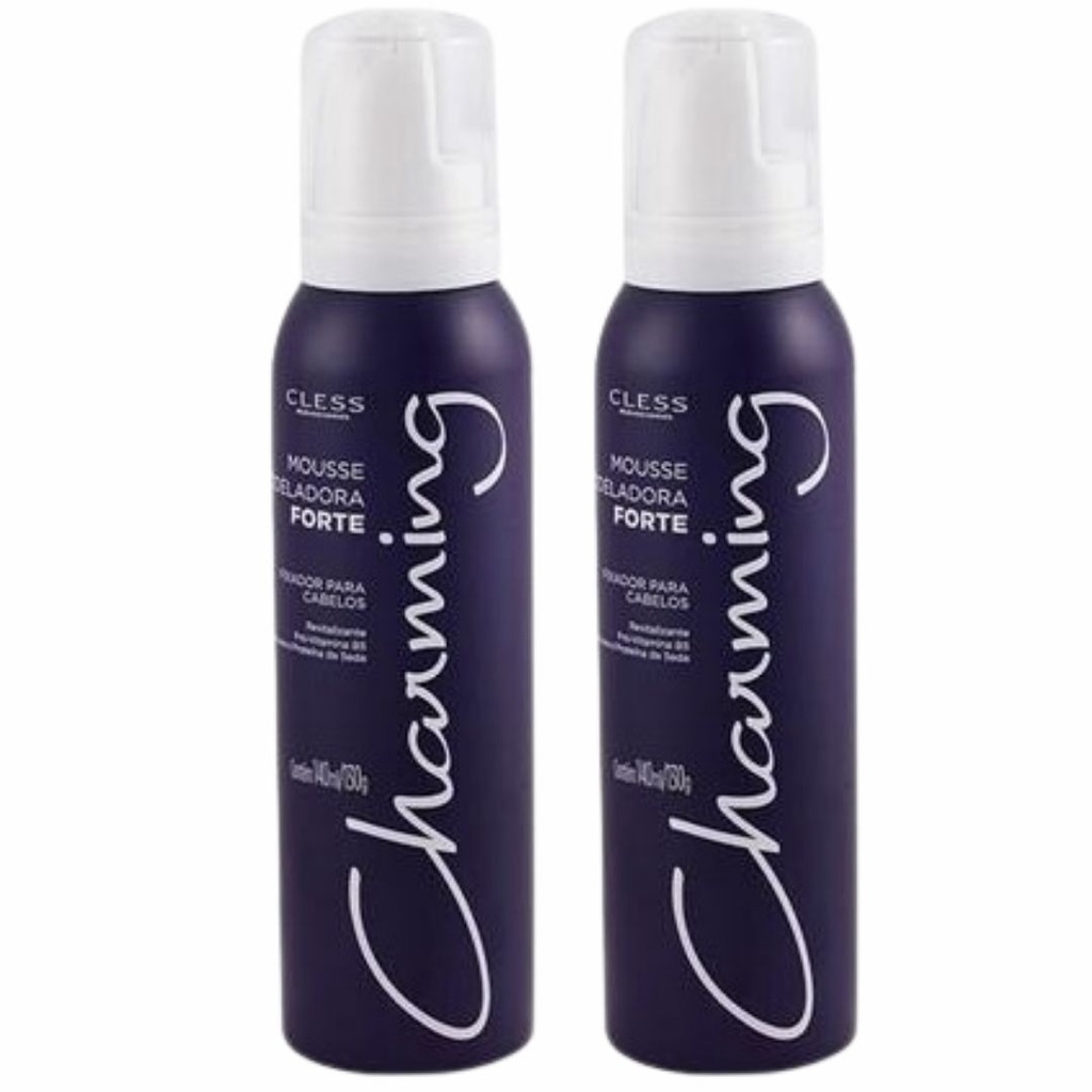 Kit Cless Charming Mousse Modeladora Forte Fixador 140ml | Shopee Brasil