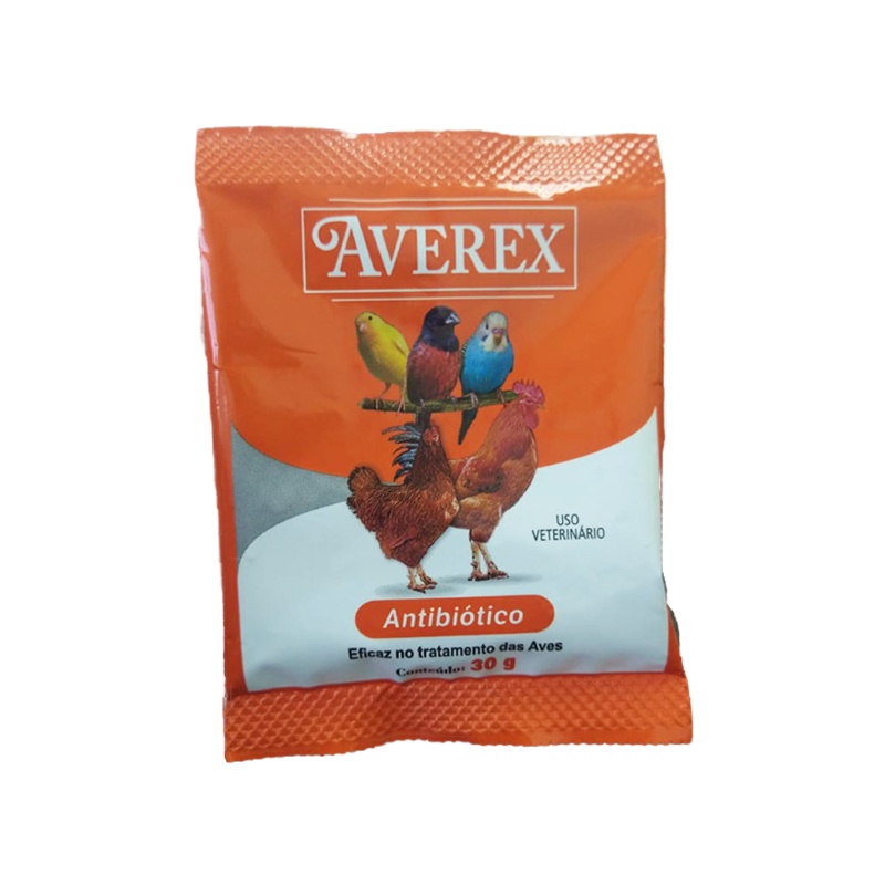 Averex Antibiotico para Aves VetBras - 30g (Envelope ou Frasco) | Shopee Brasil