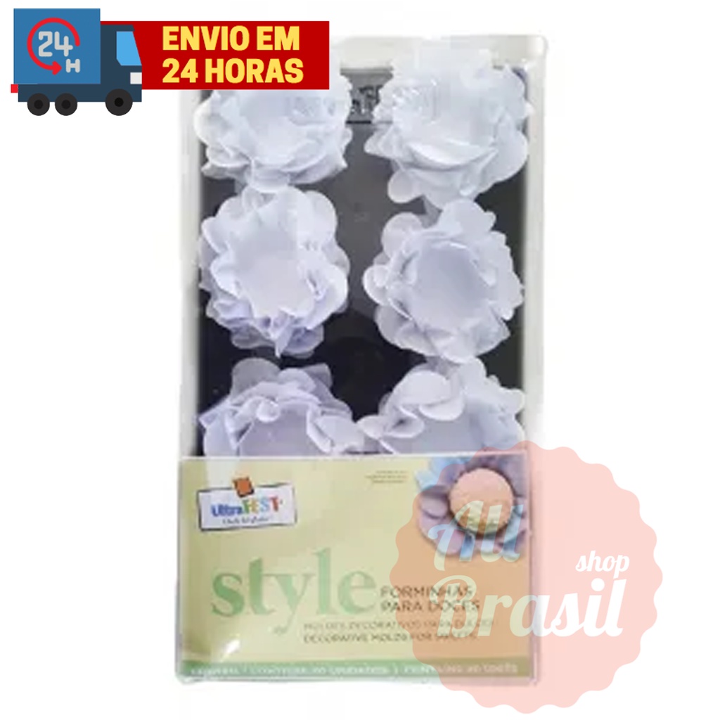 40 Forminhas Style UltraFest Flor Para Doces Finos para Casamentos ...