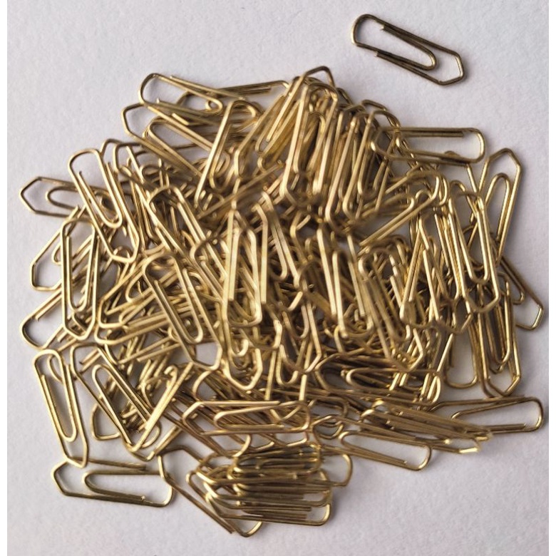 100 mini clips dourado n°5 ( o menor) | Shopee Brasil