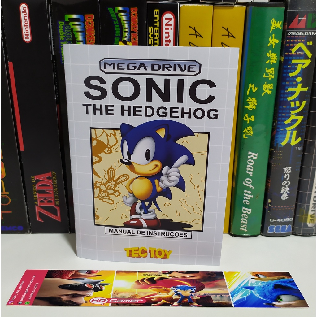 Sonic The Hedgehog - Manual Traduzido do Jogo (Mega Drive Tectoy ...