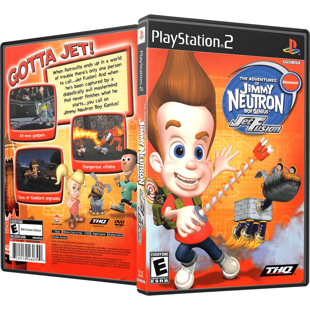 Jimmy Neutron - Jet Fusion (USA) para ps2 | Shopee Brasil