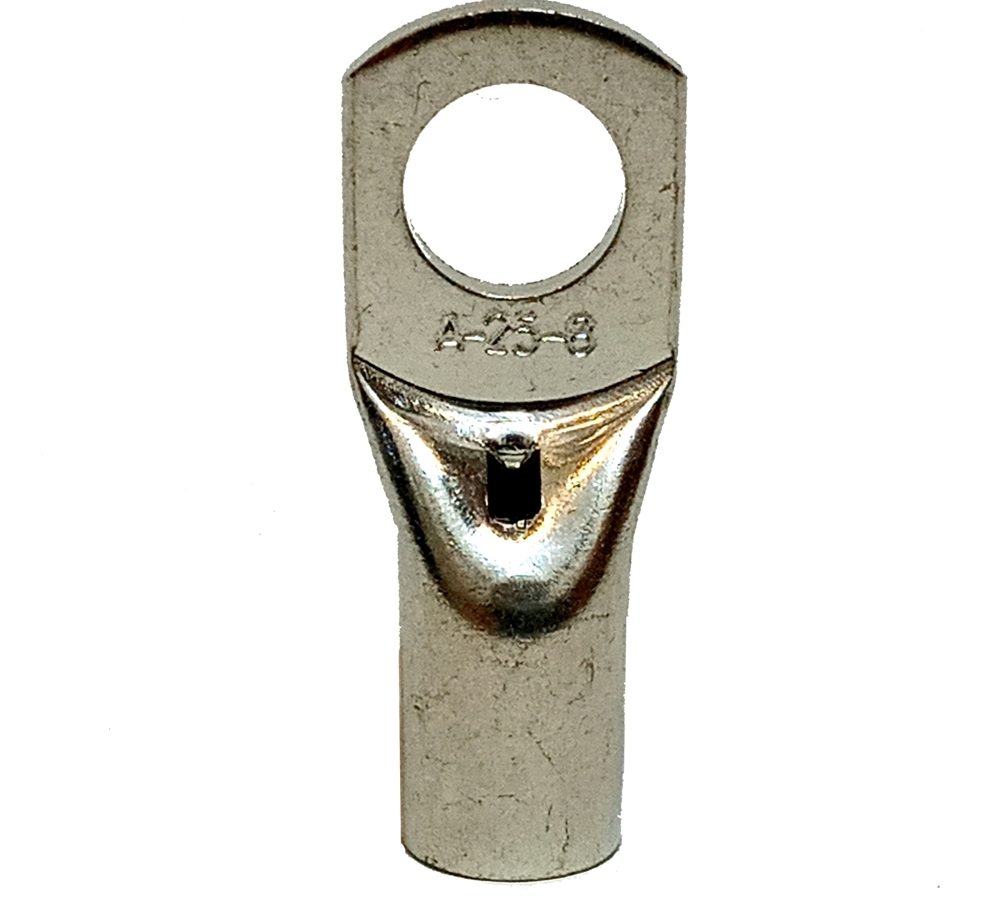 12 Terminal Olhal de Compressão 25mm Tubular Cobre Estanhado | Shopee ...