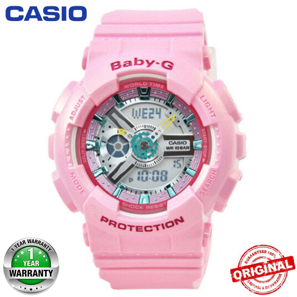 Casio G-Shock Baby-Ba110 Sports Pink Black women's Wristwatch Relógio ...