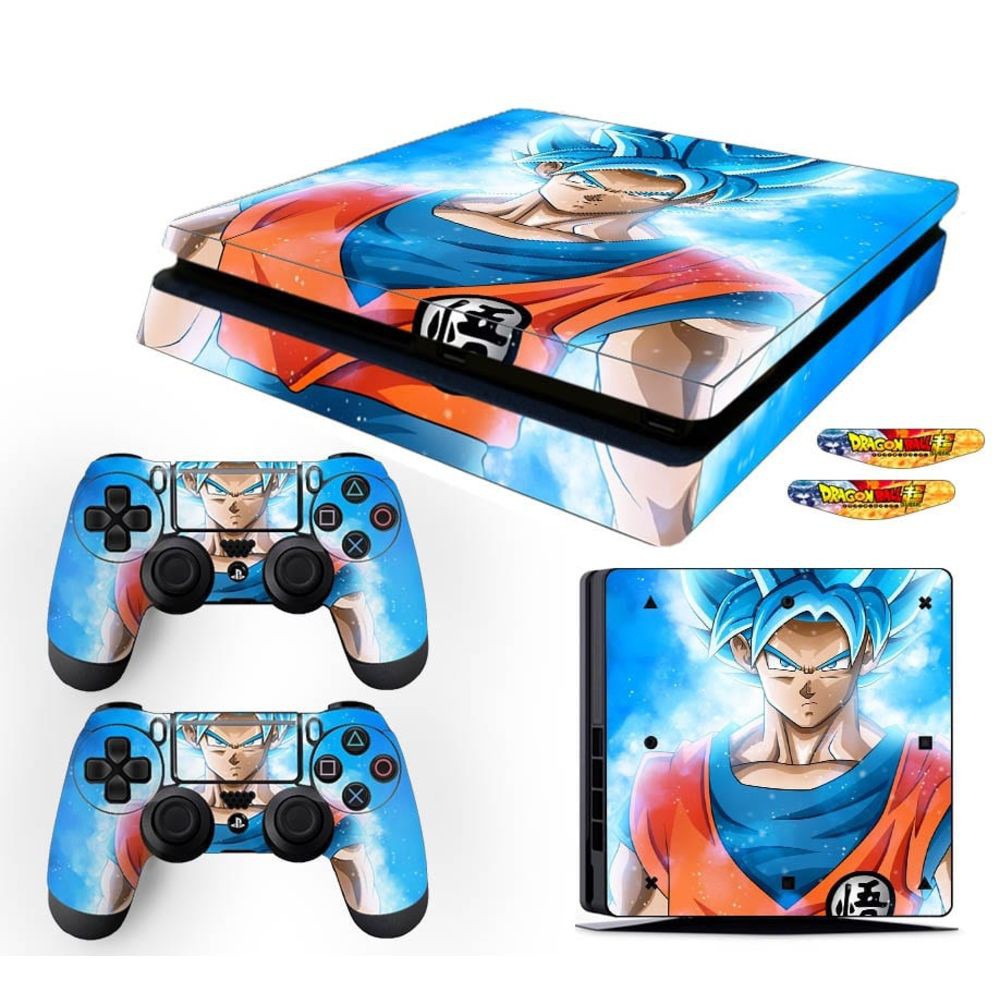 Adesivo Skin Playstation 4 Slim Goku Super Sayajin Blue | Shopee Brasil