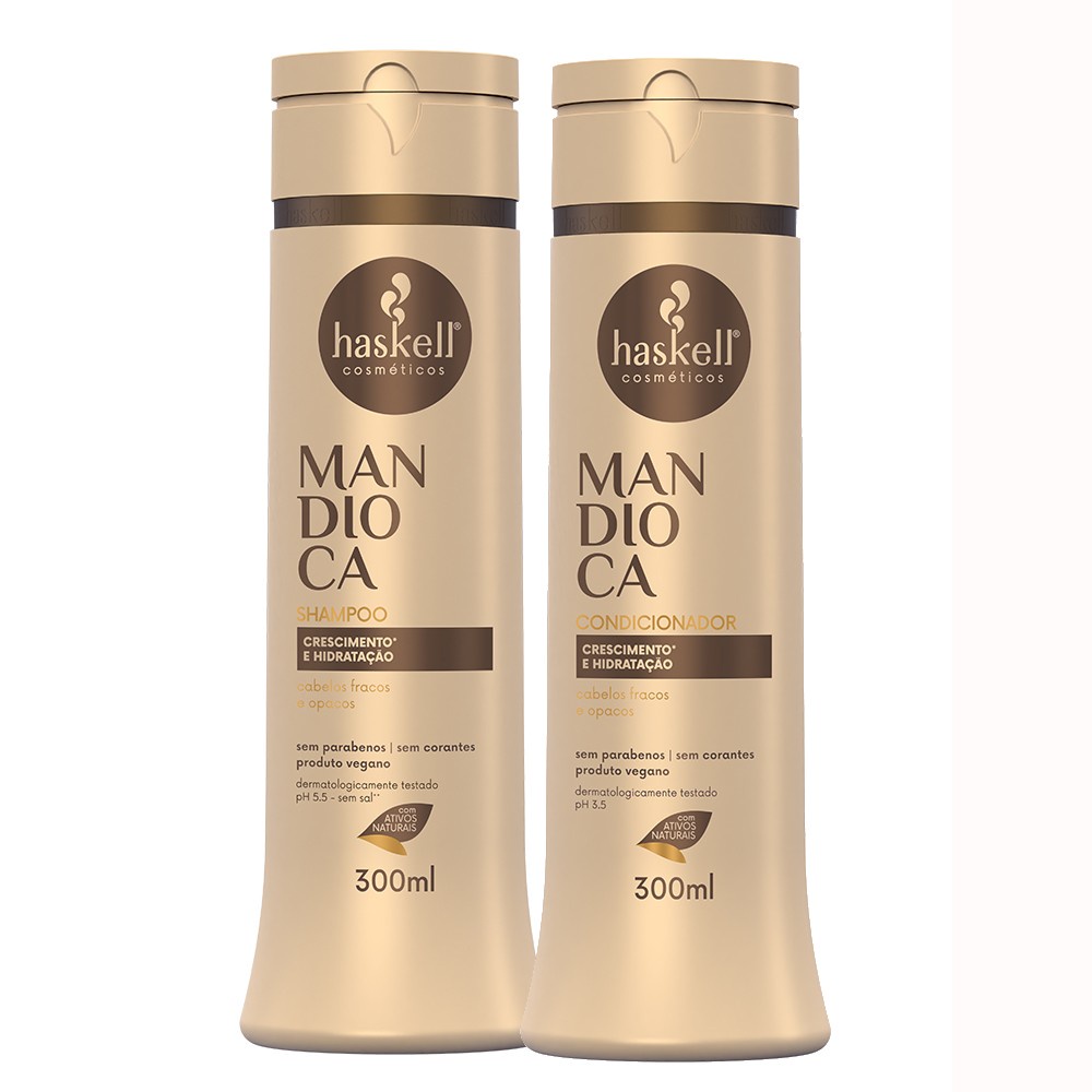 Kit Mandioca Haskell - Shampoo + Condicionador - 300ml | Shopee Brasil