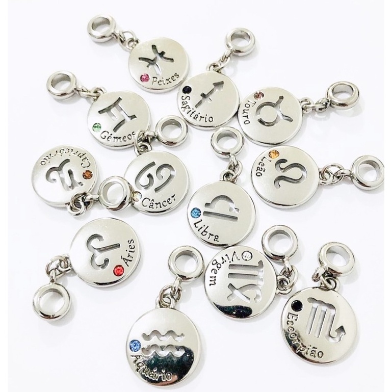 Berloques Signos Áries Câncer Capricórnio Sagitário Virgem Escorpião Aquário Gêmeos Leão Libra ...