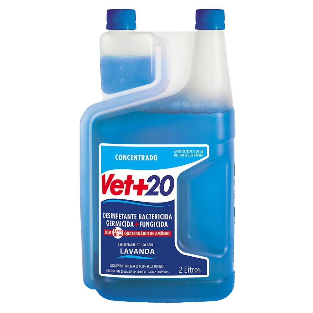 Desinfetante Bactericida Concentrado Vet+20 Lavanda 2 Litro | Shopee Brasil
