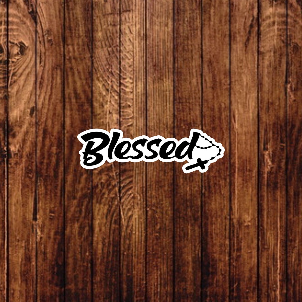 Adesivo Blessed Sticker Abençoado Abençoada Para Carro Moto Caminhão ...