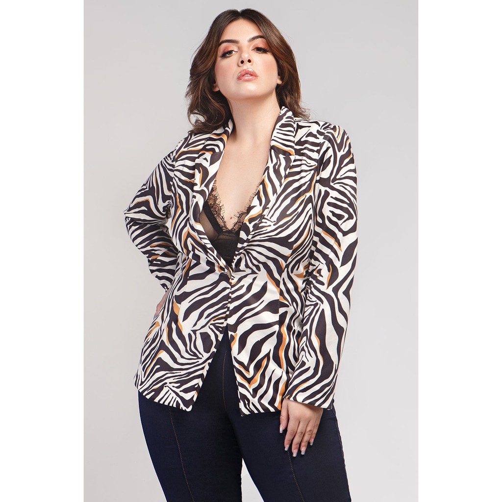Blazer Slim Sublimado New Zebra | Shopee Brasil
