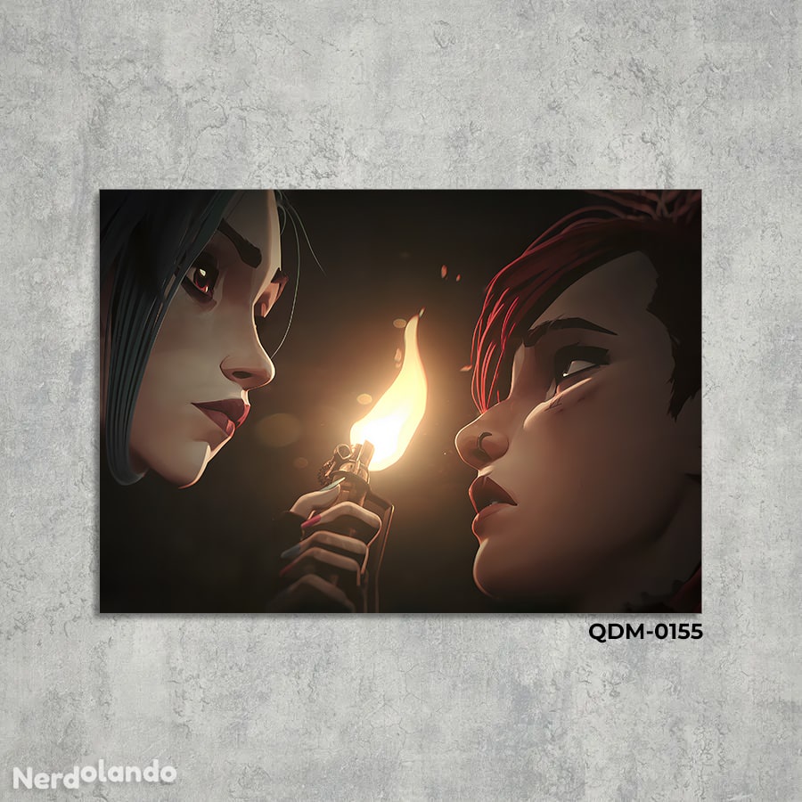 Jinx e Vi - Arcane (League of Legends) 155 - Quadro MDF 14x20 | Shopee ...