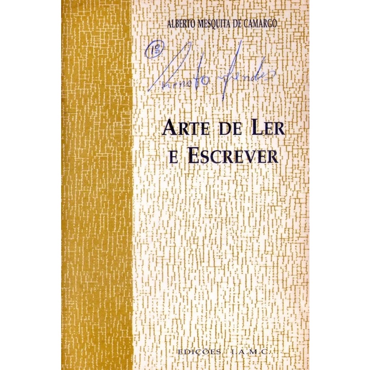Livro: Arte De Ler E Escrever - Alberto Mesquita De Camargo | Shopee Brasil Livro: Arte De Ler E Escrever - Alberto Mesquita De Camargo | Shopee Brasil