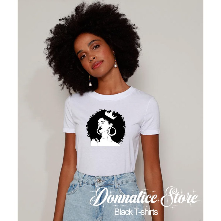 Camiseta T-Shirt Negras feminina estilo Black Power Hip-Hop mulher ...
