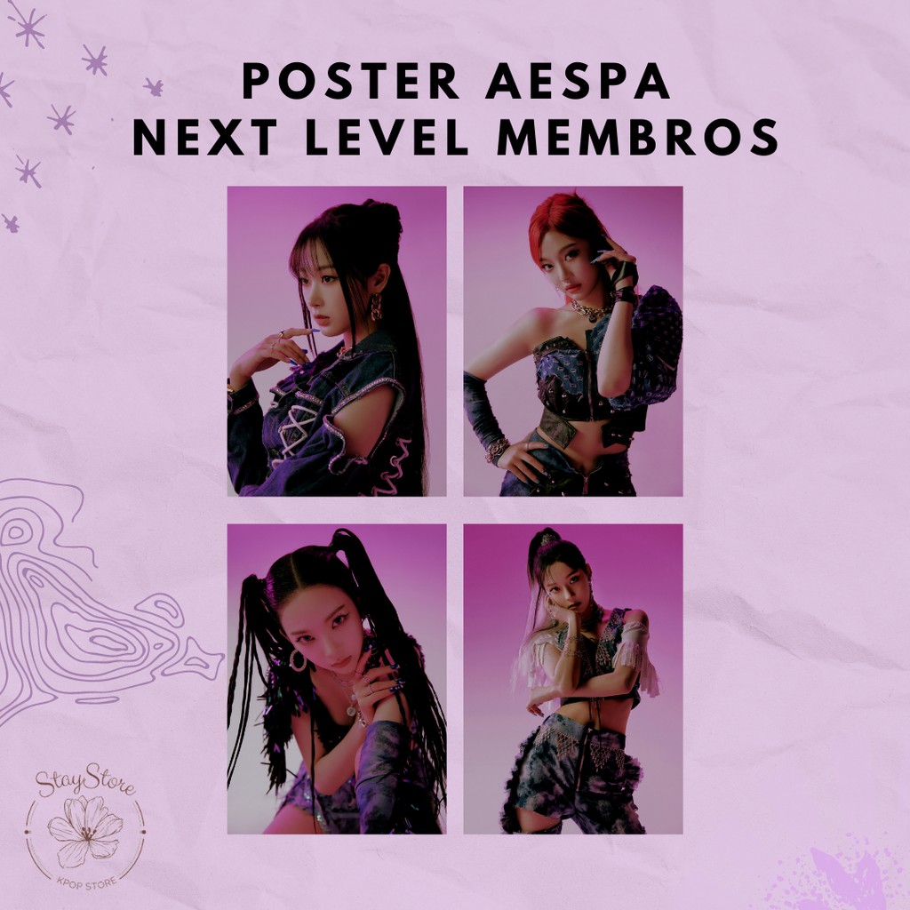 Poster Aespa "Next Level" Membros K-Pop Exclusivo Cartaz 20x30xm A4 KPop æspa | Shopee Brasil