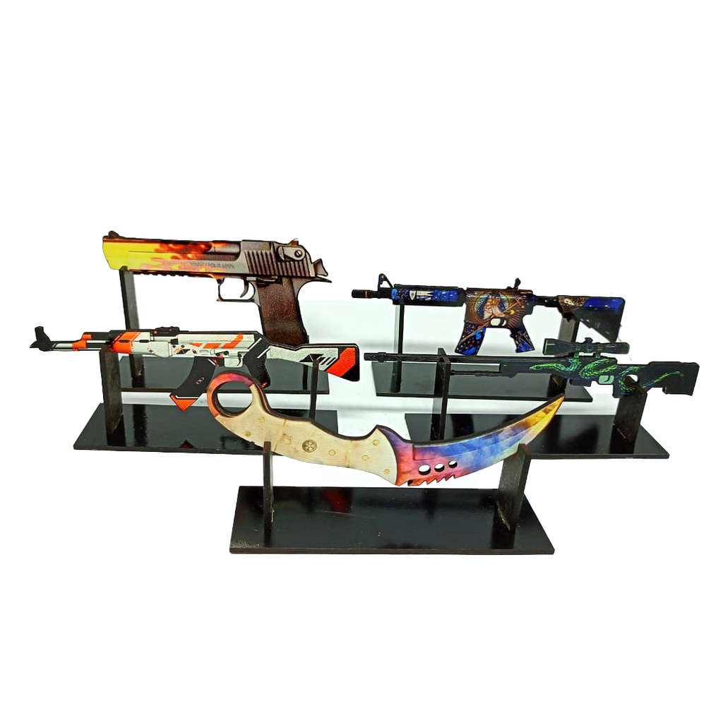 Kit Mini Skins Counter Strike Decoração 5 Unidades em MDF CSGO | Shopee ...