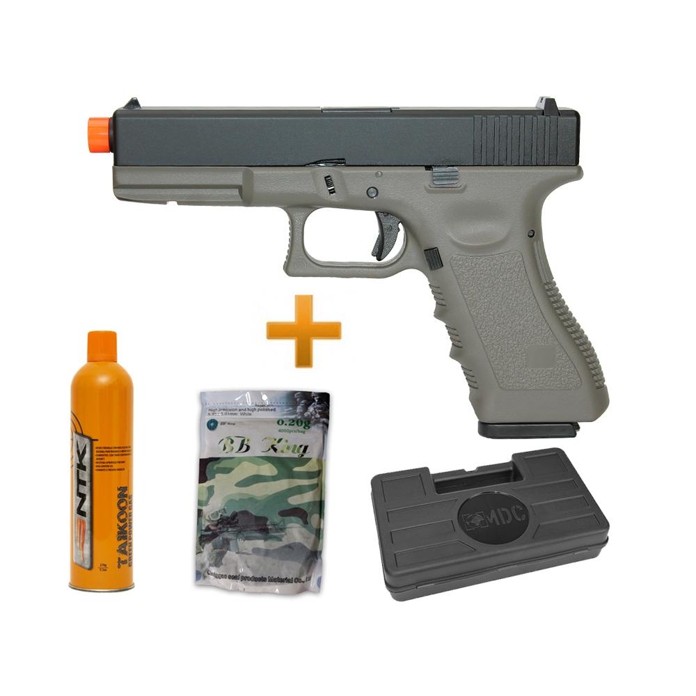 Pistola Airsoft Gbb Glock R17 Od Metal Blowback Army | Shopee Brasil