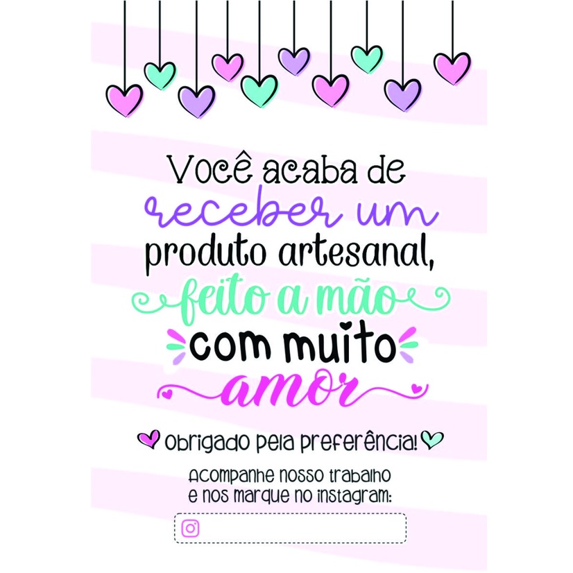 100 TAG AGRADECIMENTO CLIENTE 7x10 papel fotografico 120g panfleto ...