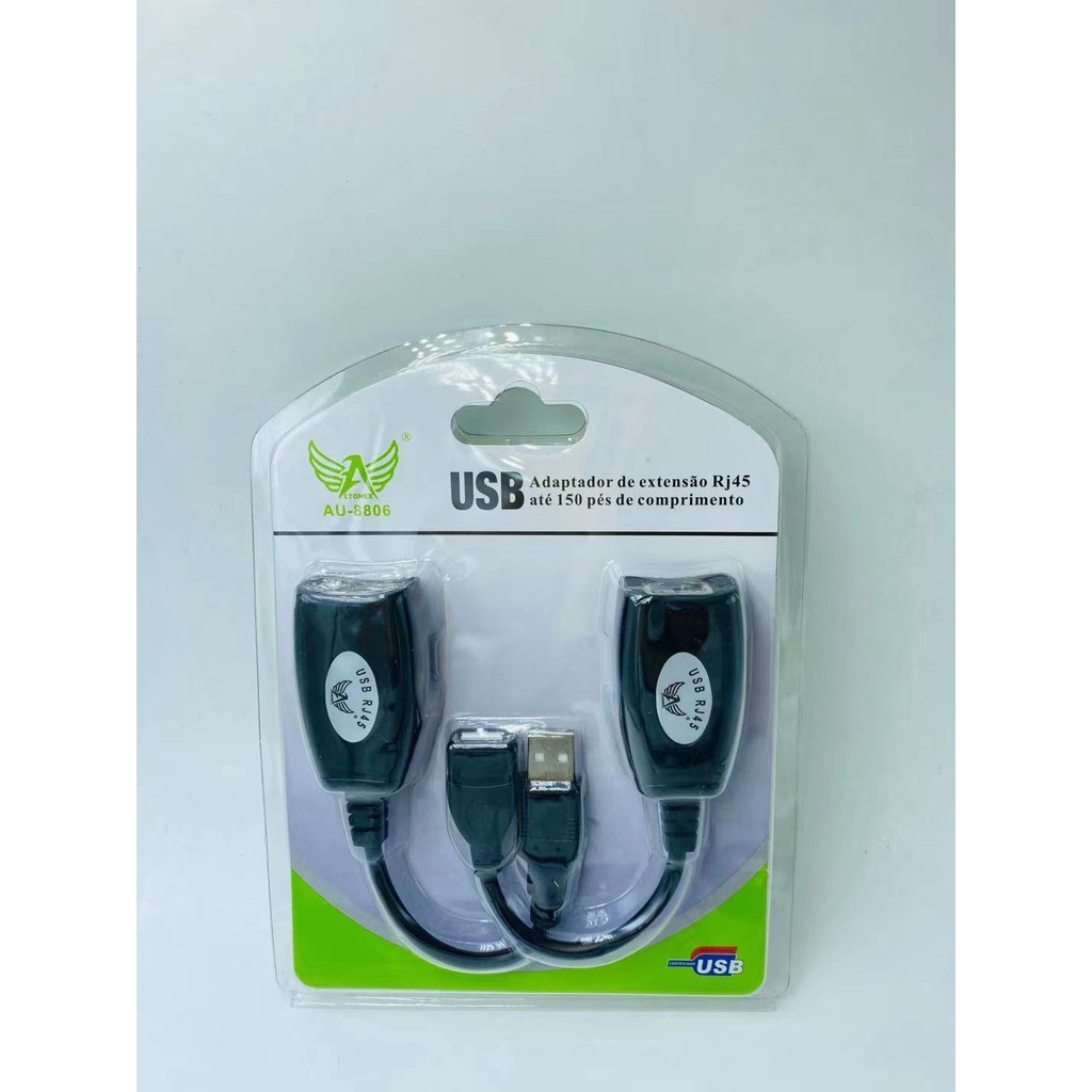 Adaptador Conversor Extensor Usb Via Cabo Rede Rj45 | Shopee Brasil