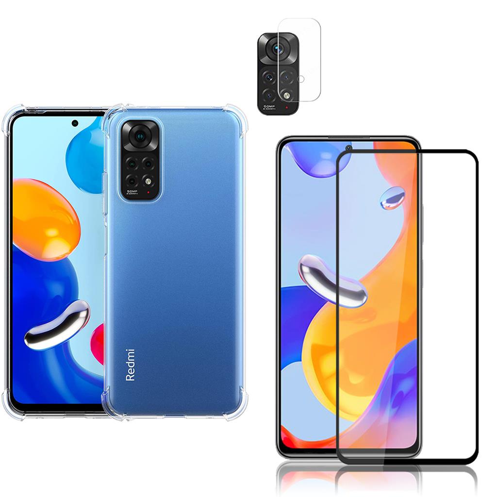 Capa Anti Queda Para Xiaomi Redmi Note 11 4G + Pelicula 3D + Camera ...