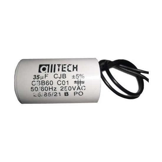 Capacitor 35uf 250v 2fios Motor Permanente | Shopee Brasil
