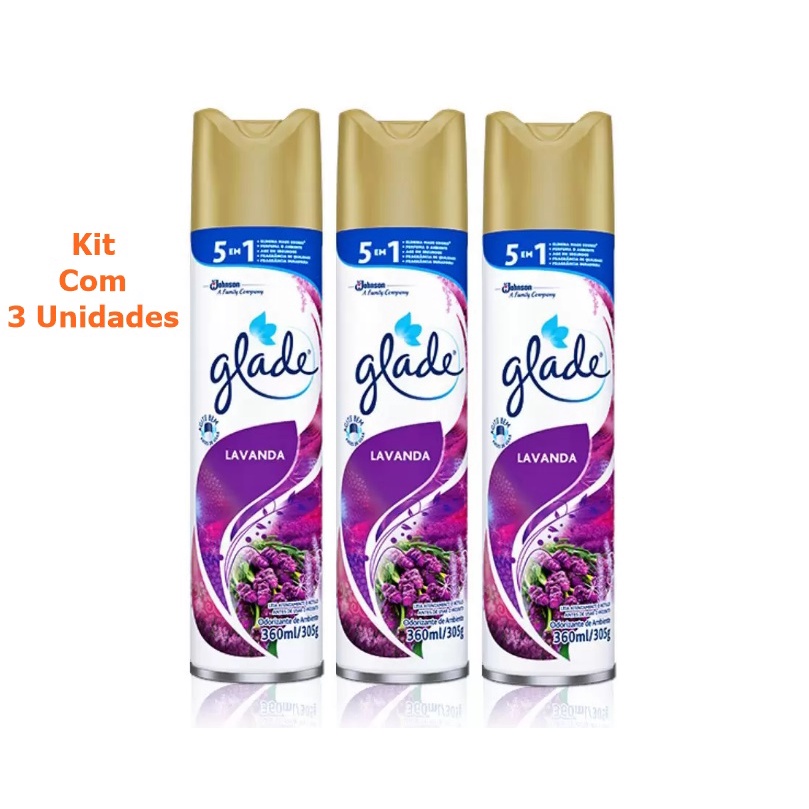 Glade Aerossol 360ml - Kit com 3 Unidades - Odorizador | Shopee Brasil