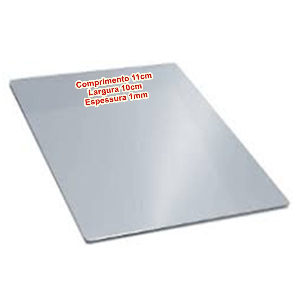 Chapa Tira De Zinco Puro P/ Exp. Galvanização Pequenas Peças 11 cm x 10 ...
