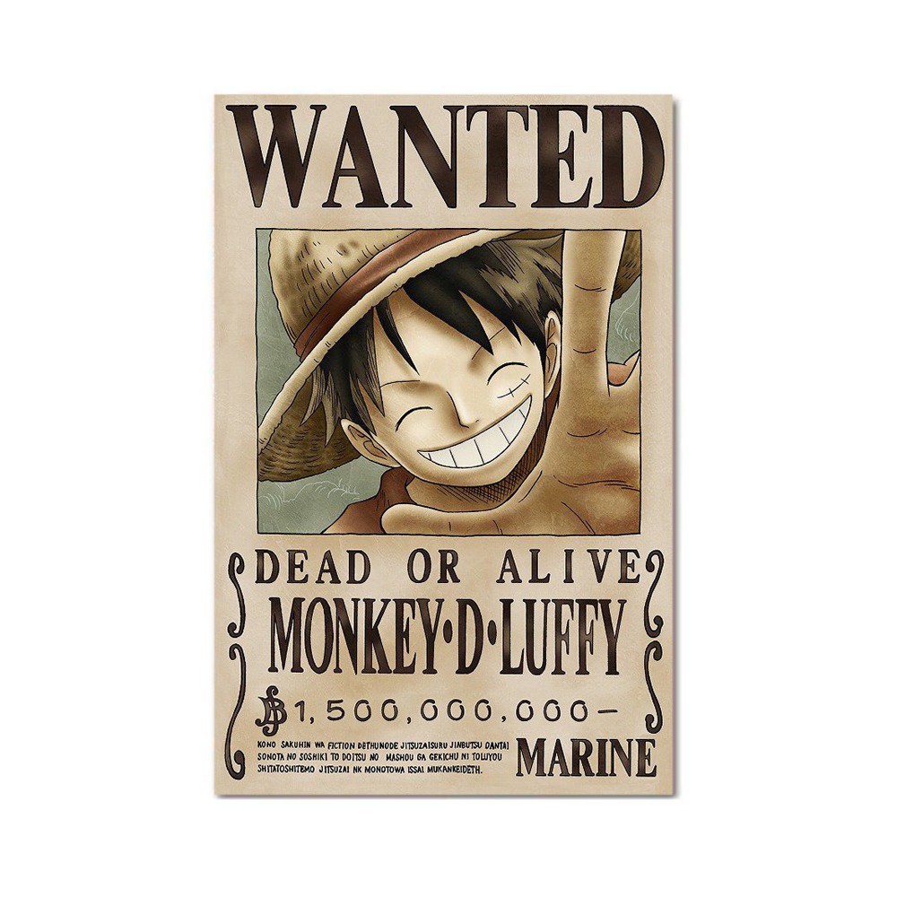Quadro do One Piece recompensa Monkey D. Luffy | Shopee Brasil