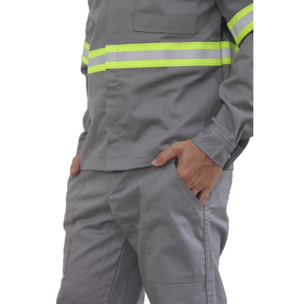 Uniforme Rf Antichamas Eletricista Nr10 Atpv11 Risco 2 Cinza Com Ca ...